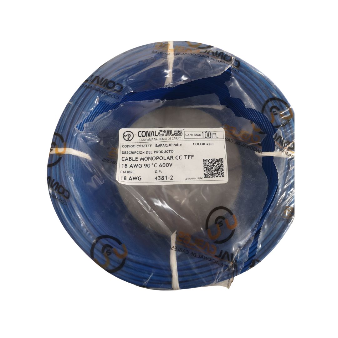CABLE VEHICULO # 18 AZUL – La Tienda del Eléctrico.com