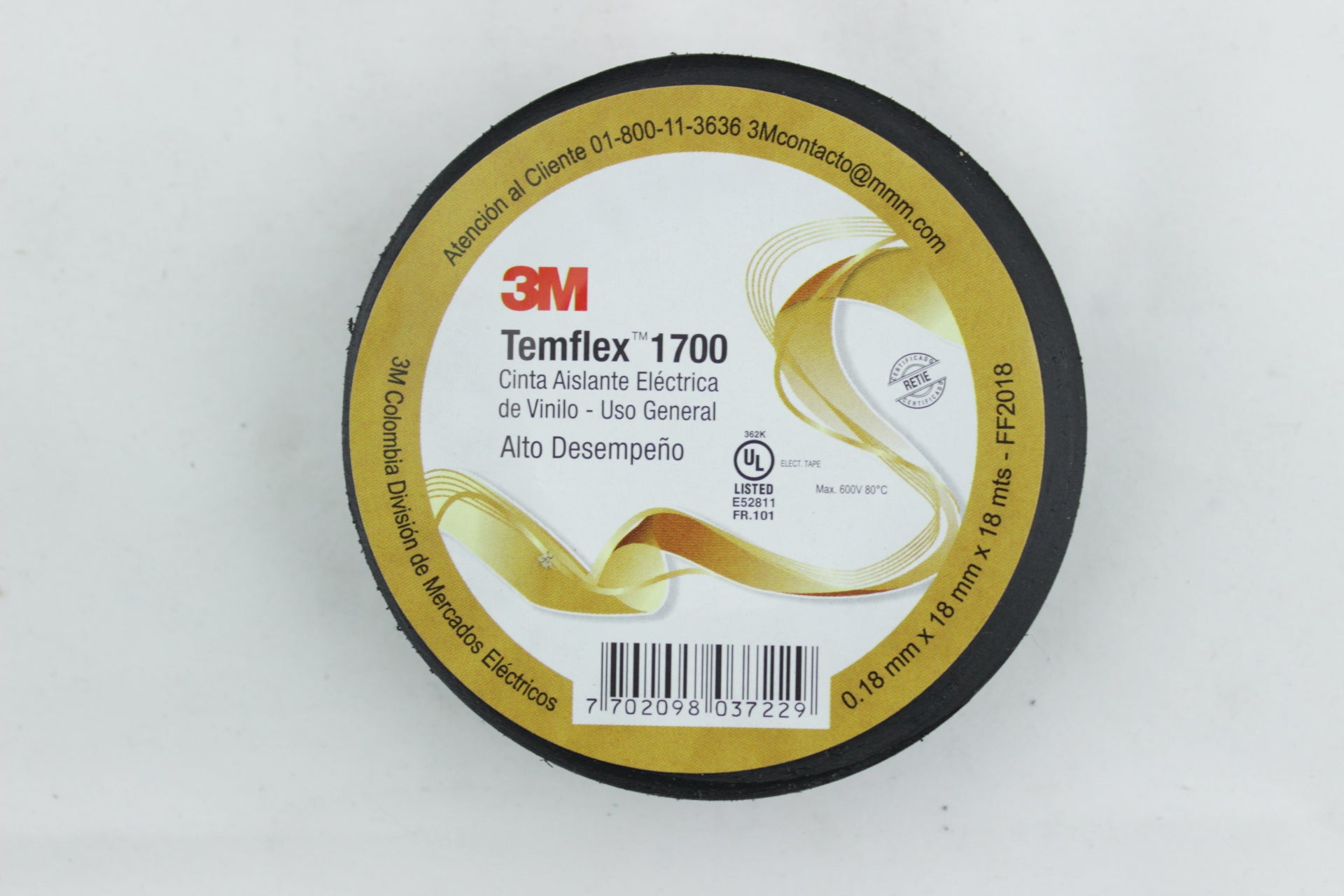 CINTA AISLANTE NEGRA 1700 18M 3M TEMFLEX – La Tienda del Eléctrico.com